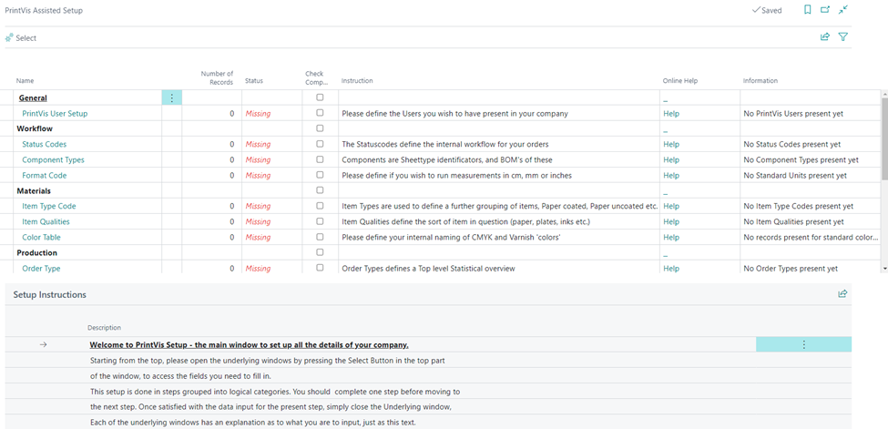 PrintVis Assisted Setup - PrintVis Documentation